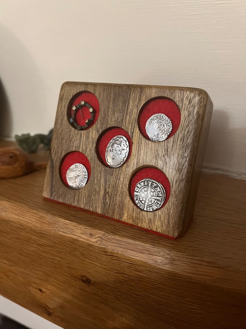 Wooden Coin Display Stand African Walnut - Etsy