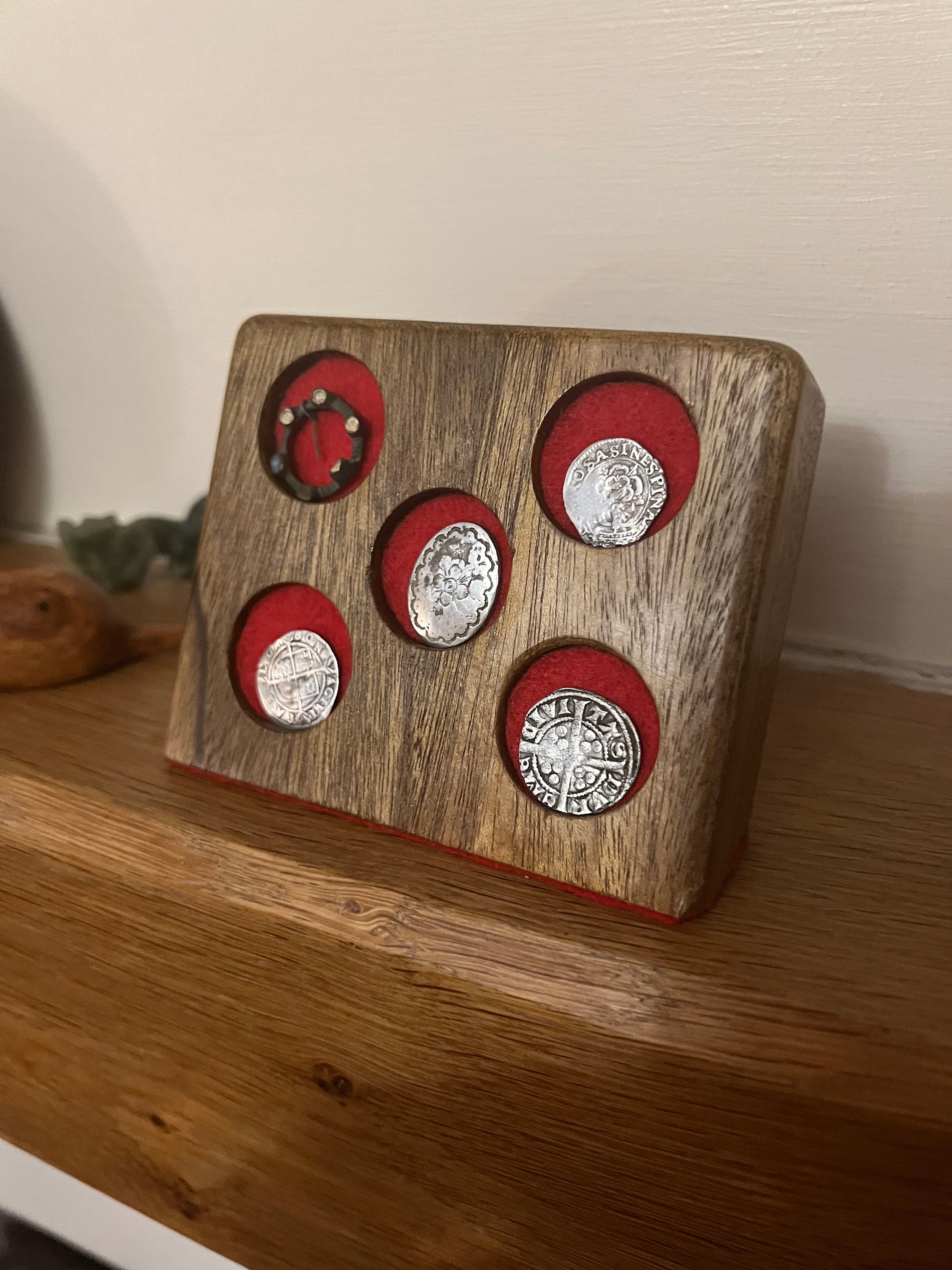 Wooden Coin Display Stand - African Walnut - Etsy