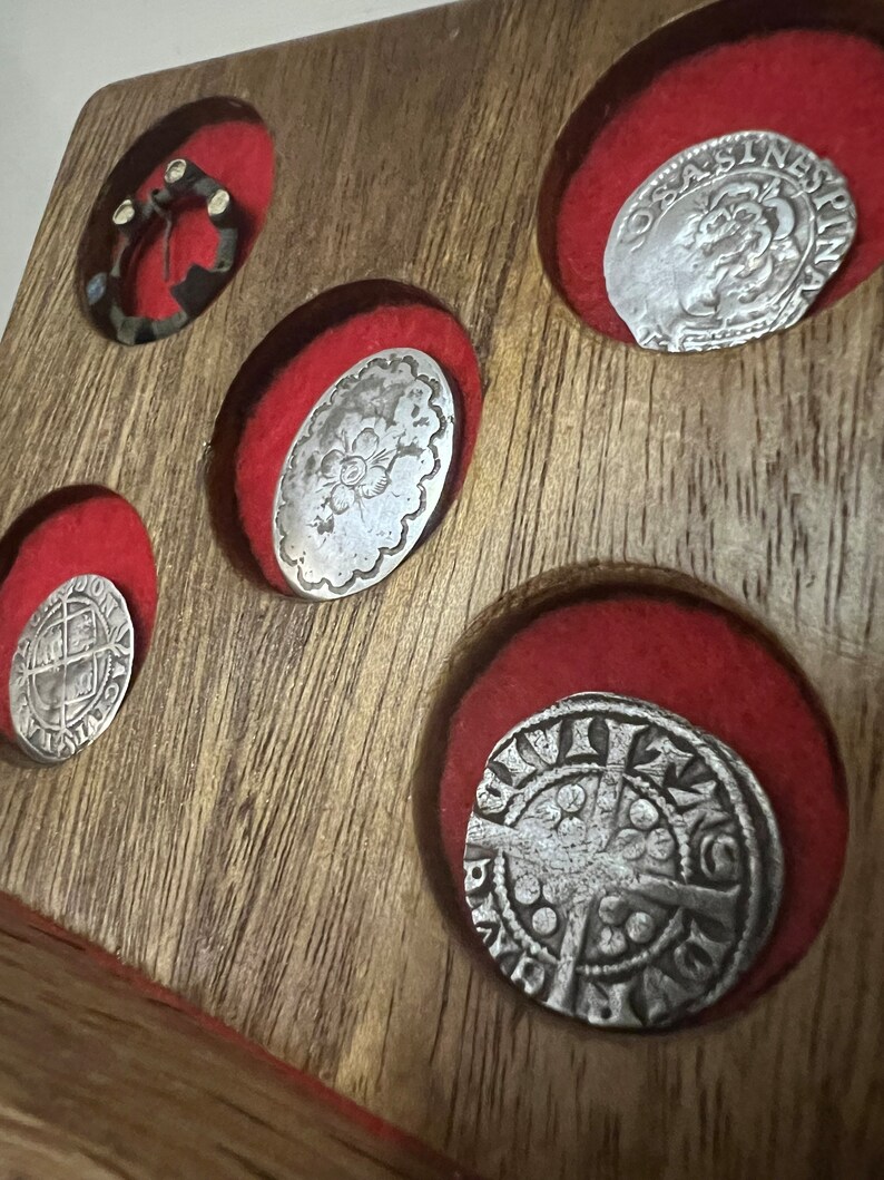 Wooden Coin Display Stand African Walnut - Etsy