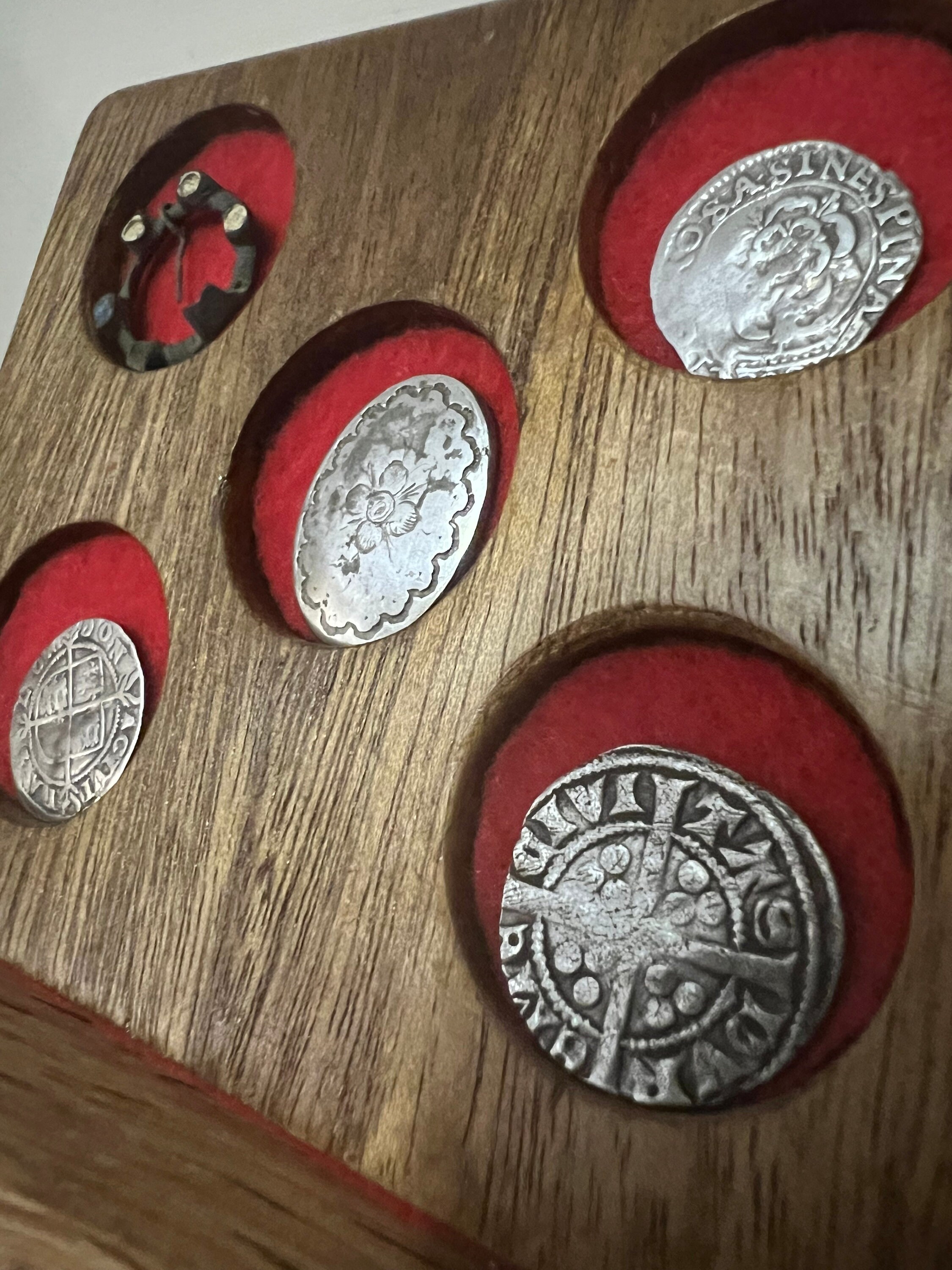 Wooden Coin Display Stand African Walnut - Etsy