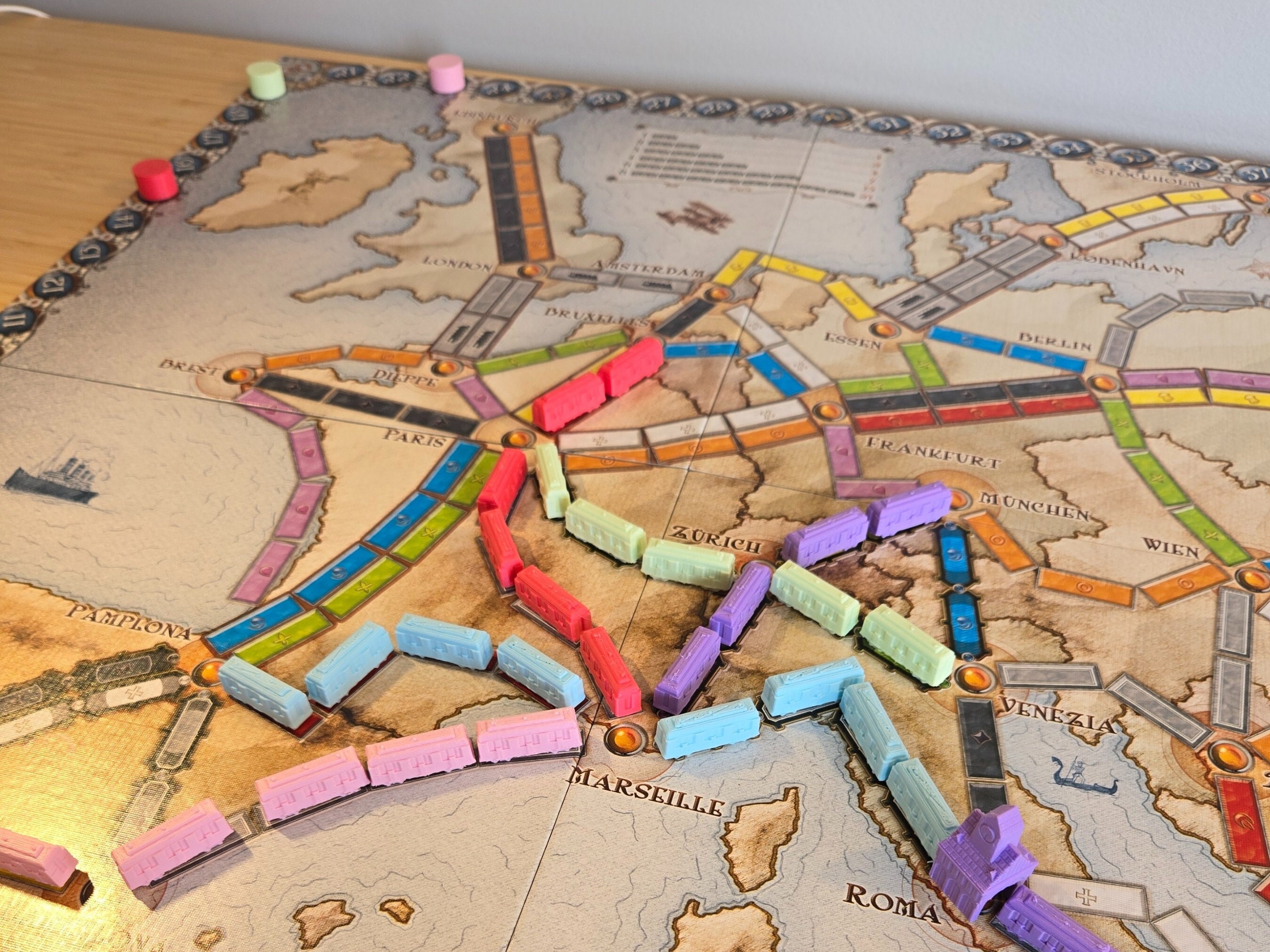 Ticket to Ride - Replacement Trains, Stations for Board Game ...