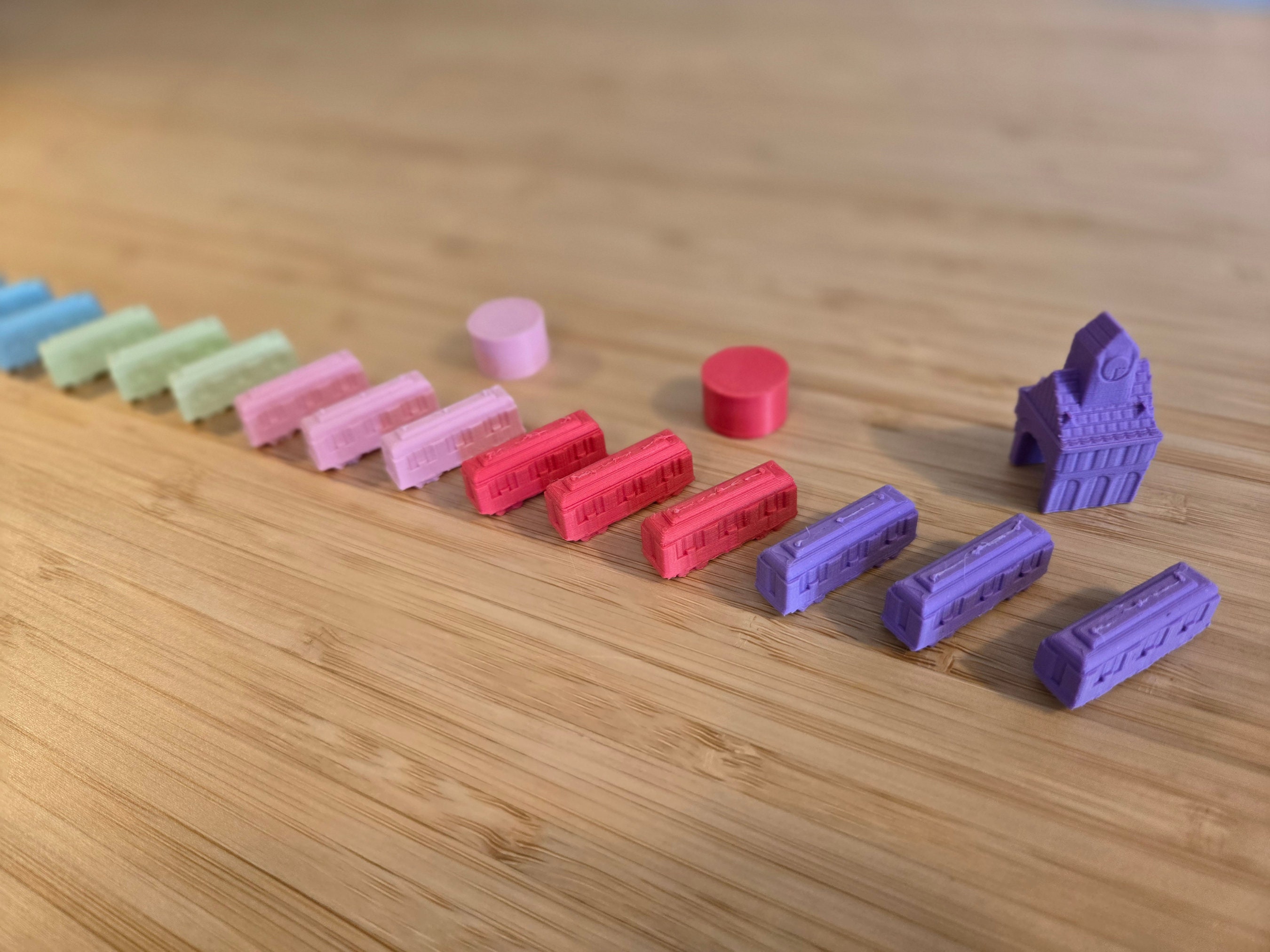 Ticket to Ride - Replacement Trains, Stations for Board Game ...