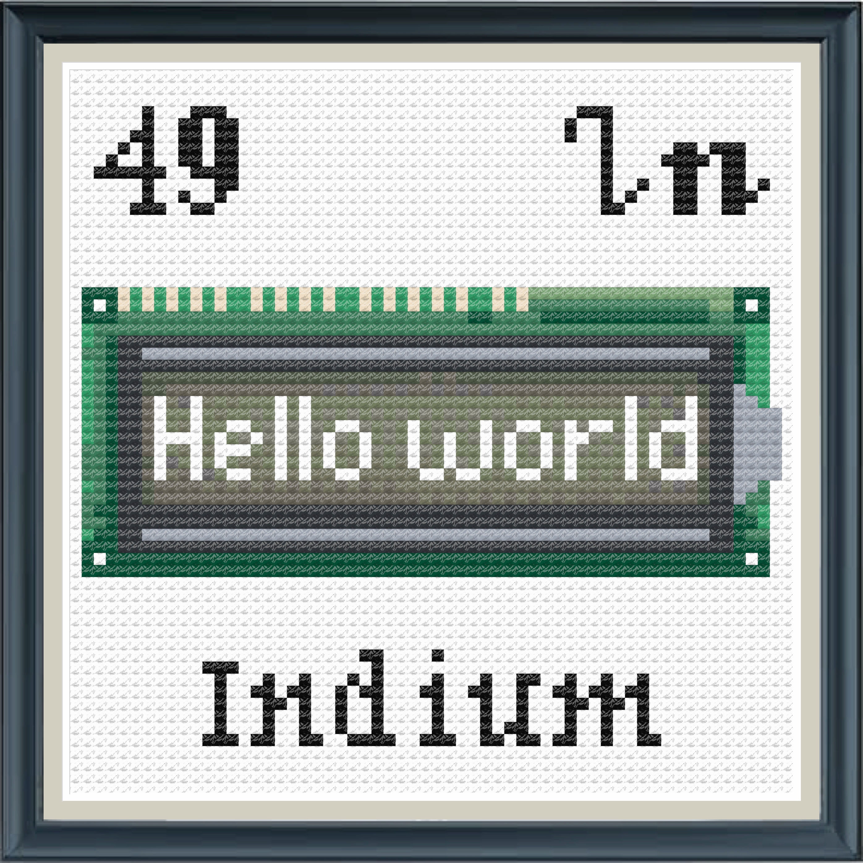 Indium LCD Cross Stitch Pattern Indium Periodic Table Square Cross ...