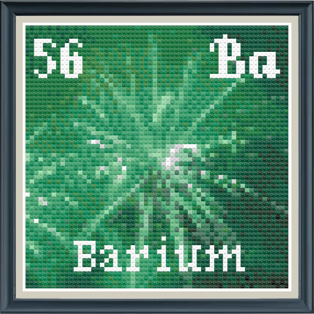 Barium Green Fireworks Cross Stitch Pattern Barium Periodic Table ...