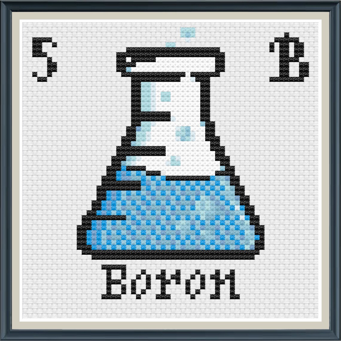 Boron Erlenmeyer Cross Stitch Pattern Boron Periodic Table Square Cross ...