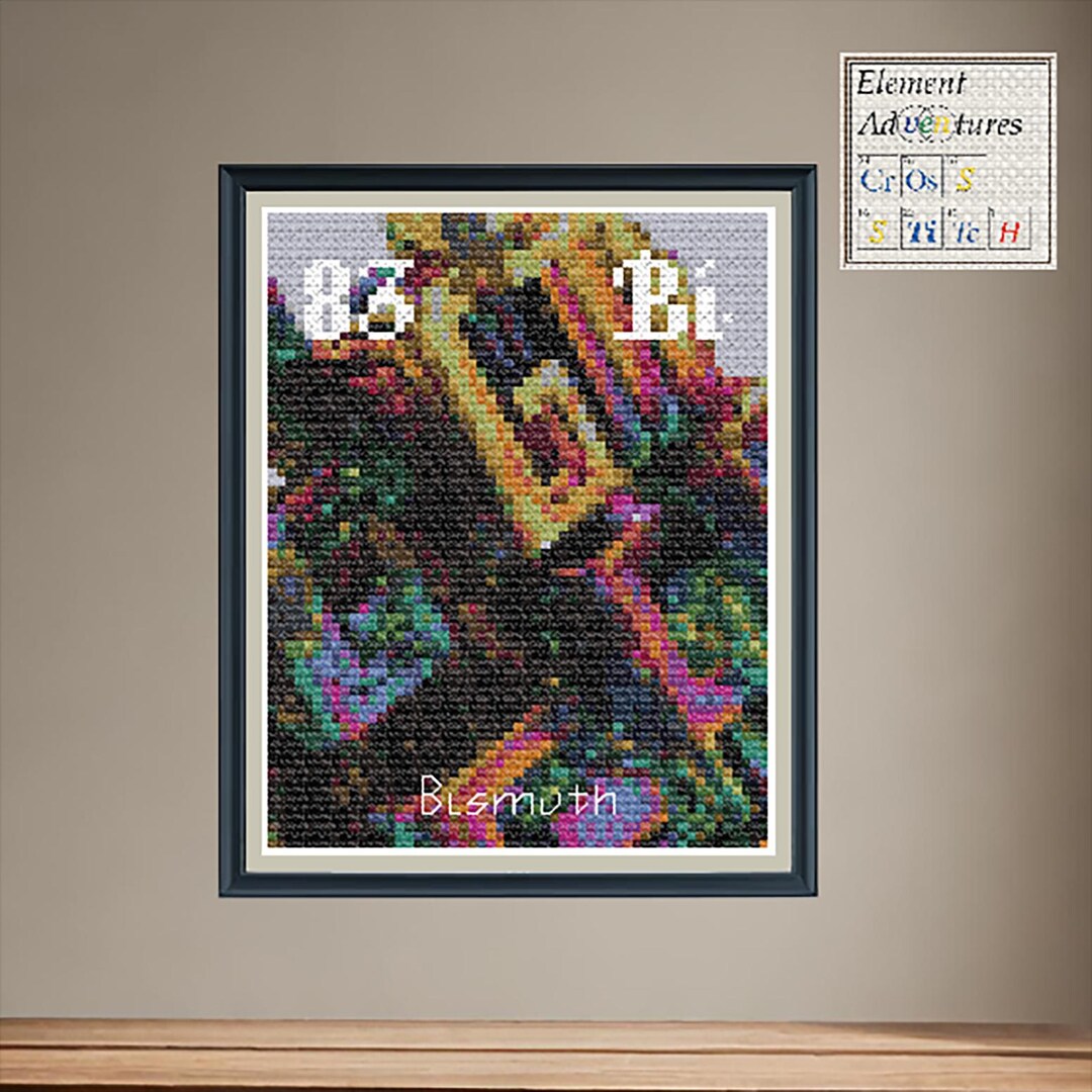 Bismuth Hopper Crystal Cross Stitch Pattern: Periodic Table Design (PDF ...