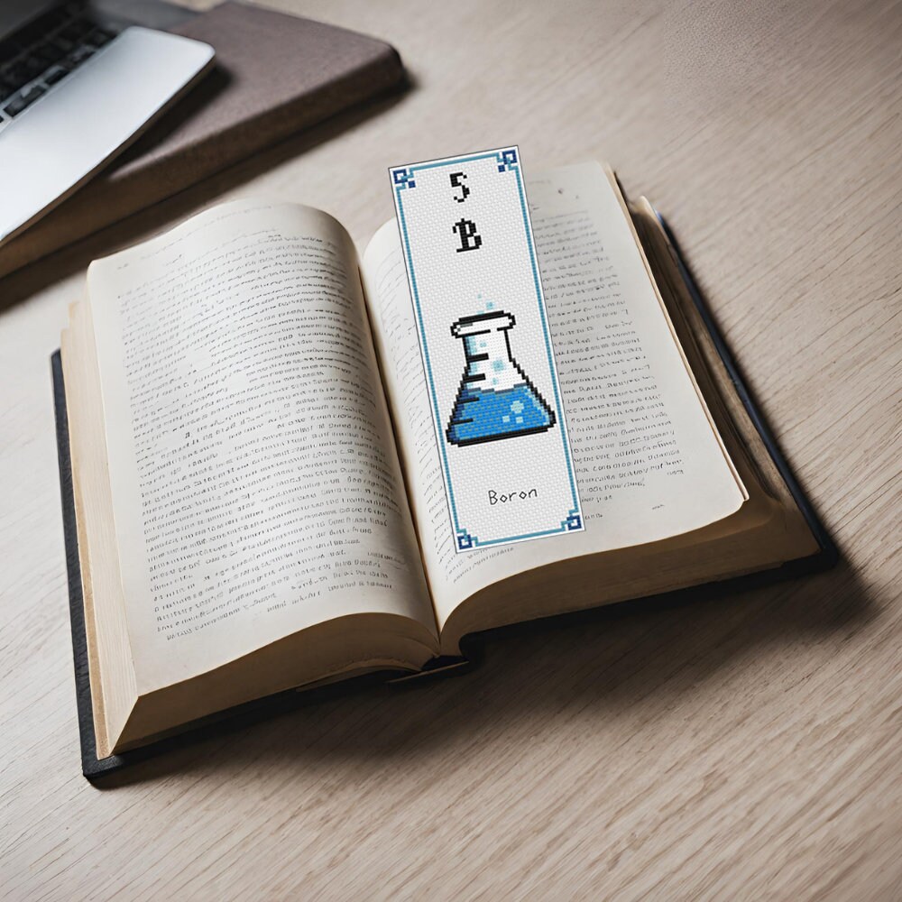 Boron Erlenmeyer Flask Bookmark Cross Stitch Pattern: Periodic Table ...