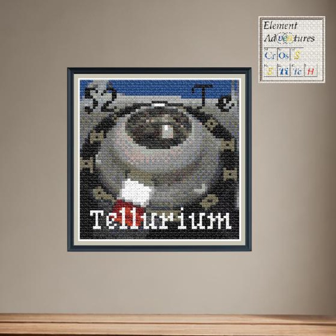 Tellurium Nustar Detector Cross Stitch Pattern | Tellurium Periodic ...