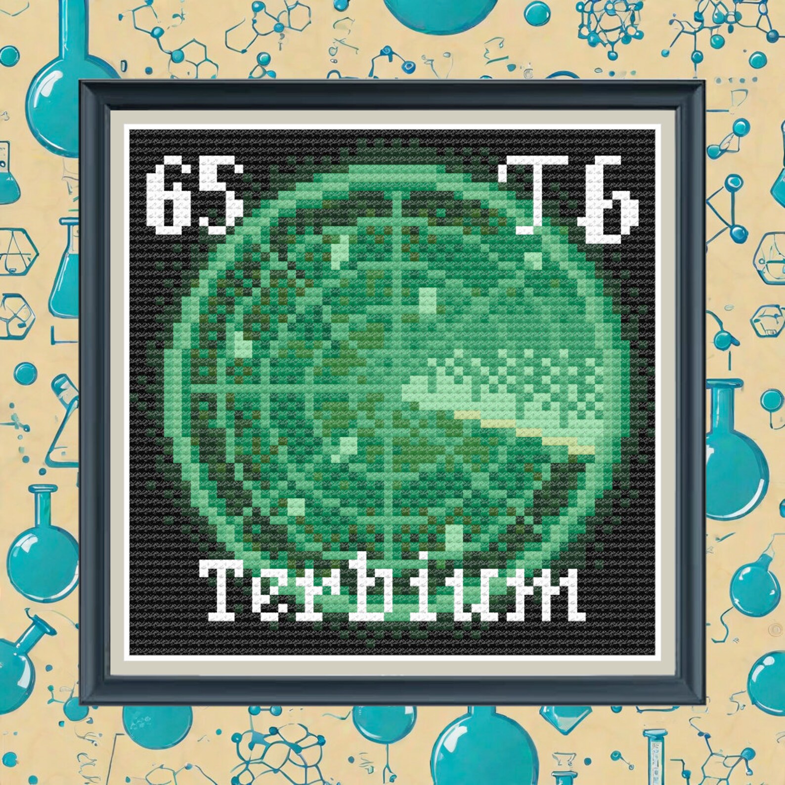 Terbium Sonar Cross Stitch Pattern | Terbium Periodic Table Square ...