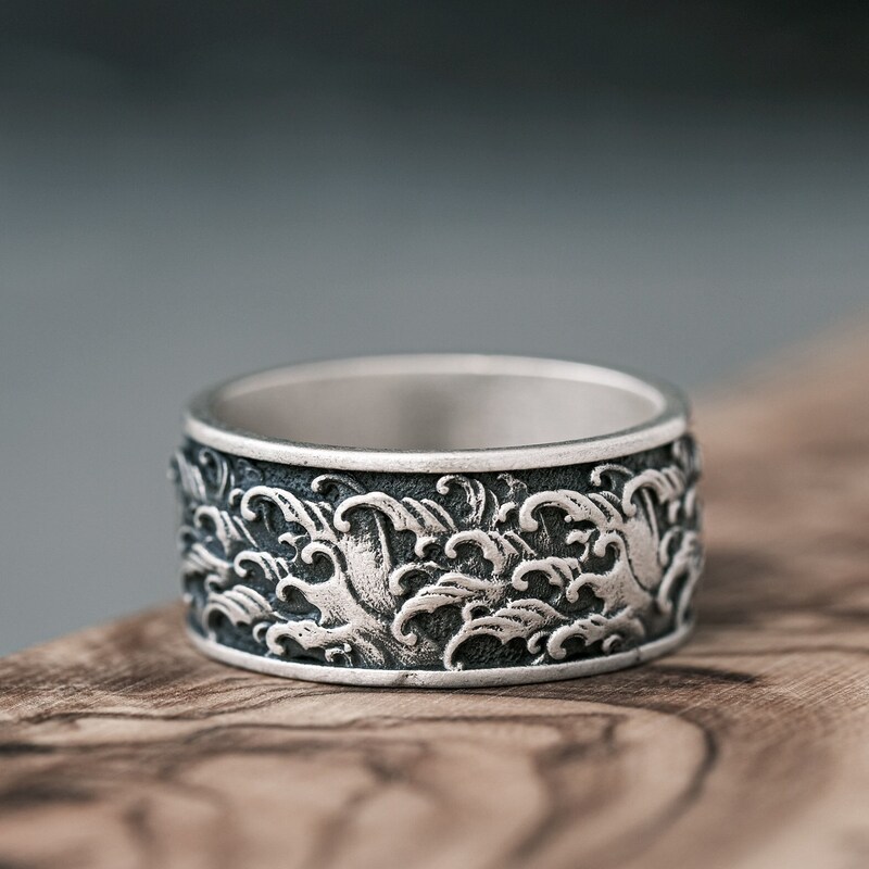 Wave Engagement Ring - Etsy