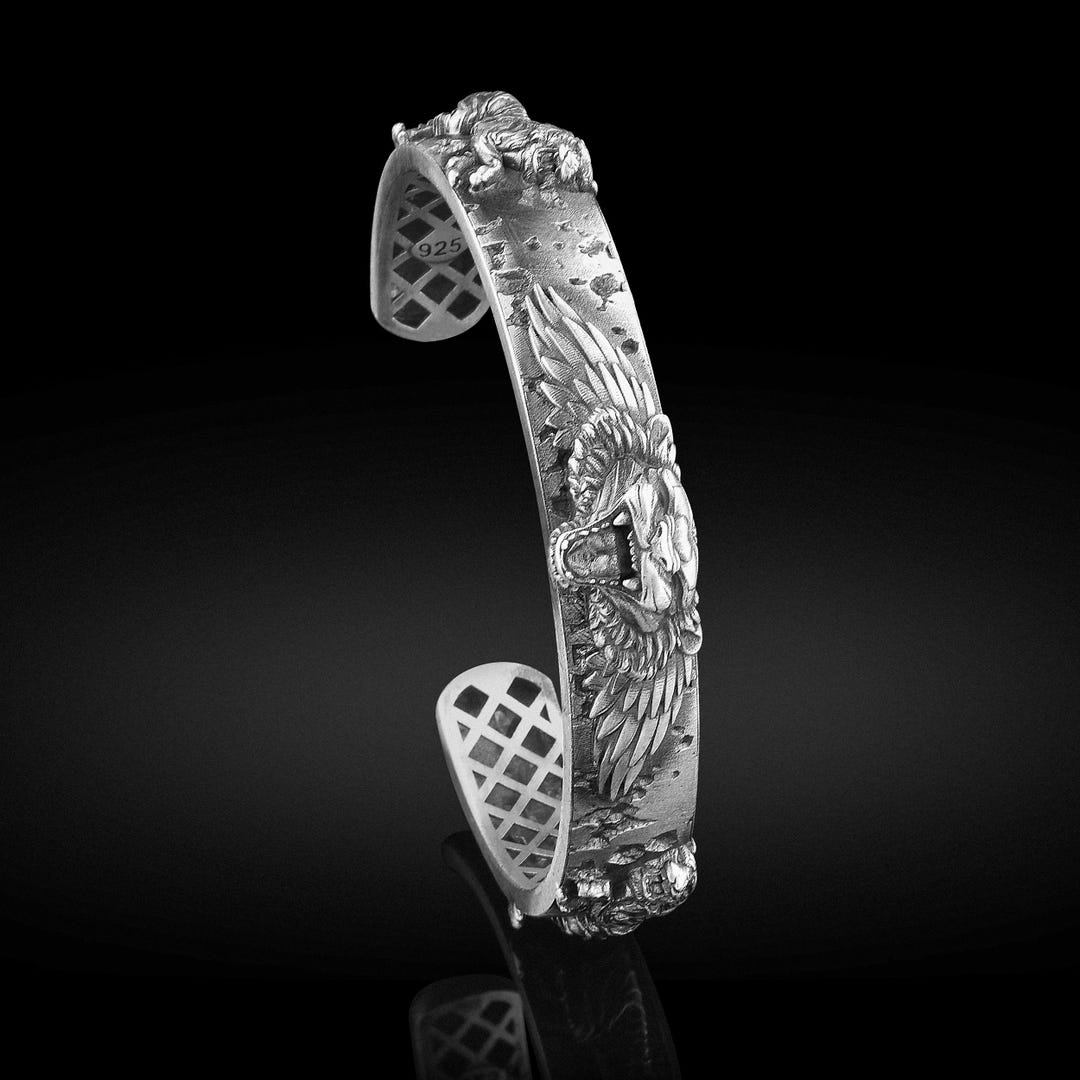 Oxidized Sterling Silver Tiger Cuff Bracelet, Animal Jewelry Gift - Etsy