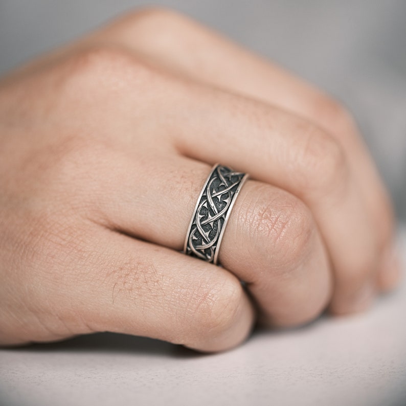 Crown of Thorns Ring, Jesus Inri Band, Unique Christian Catholic Pinky ...