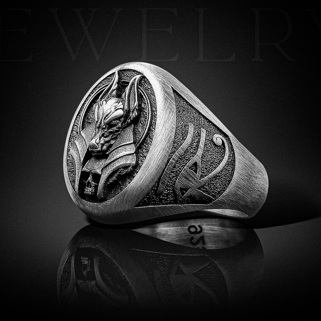 Silver Anubis Ring Ancient Egyptian Accessory Mens Jewelry Gift ...