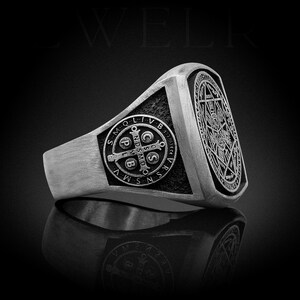 Seal of Seven Solomon Archangels Signet Ring, St Benedict Medal ...