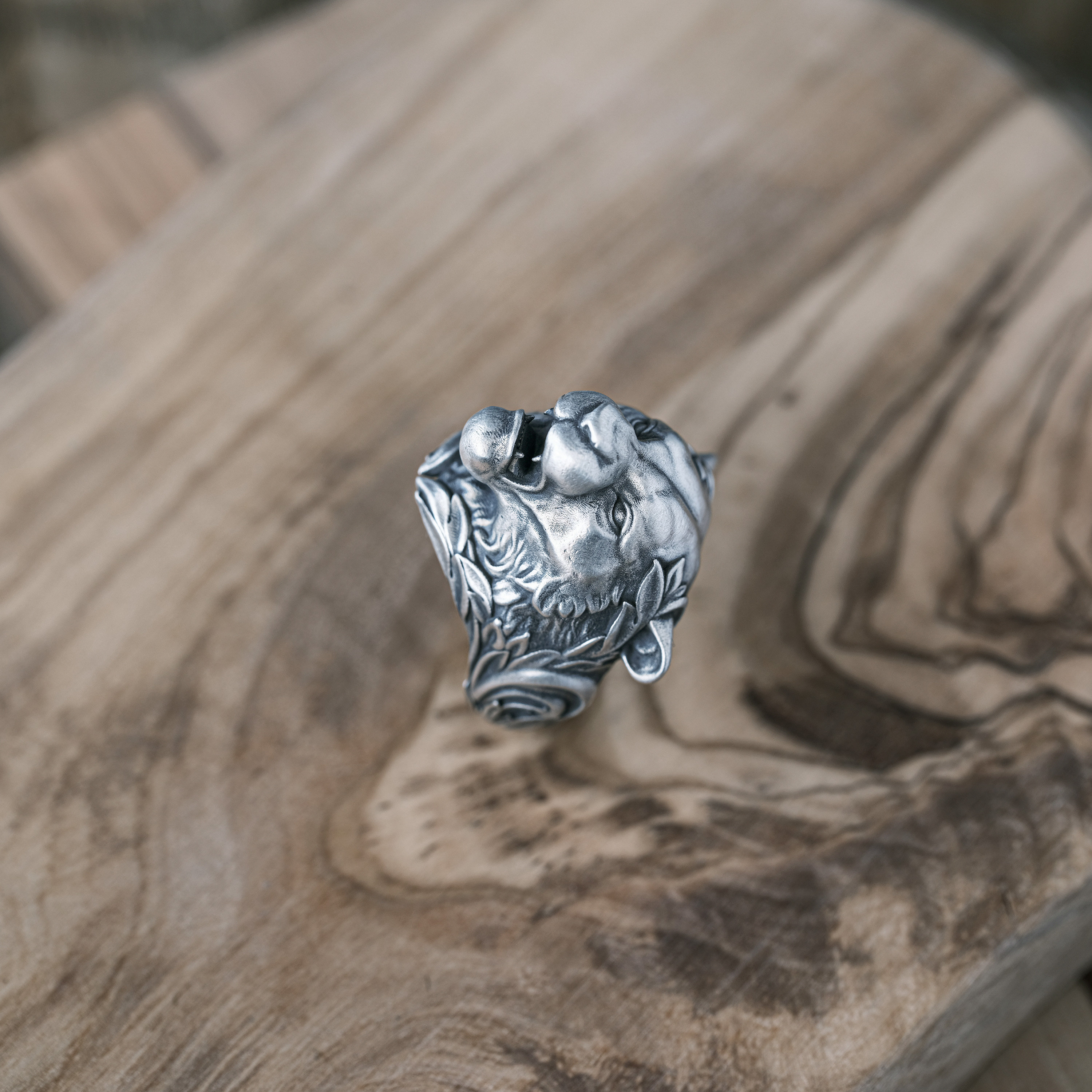 Mens Tiger Sterling Silver Men Ring, Wild Cat Animal Ring, Asian Tiger ...