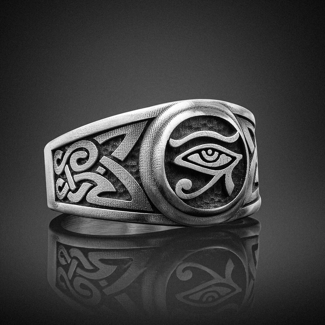 The Eye of Horus and Ankh Signet, Eye of Horus Ankh Silver Jewelry ...