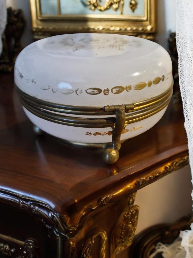French Opaline Glass Box. - Etsy
