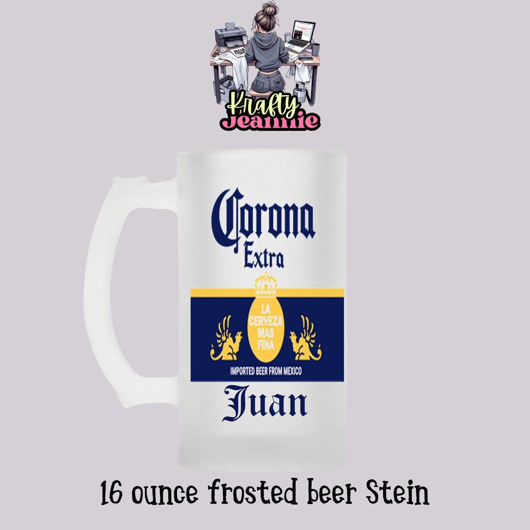 Corona Extra Personalized Name 16 Ounce Frosted Beer Stein - Etsy