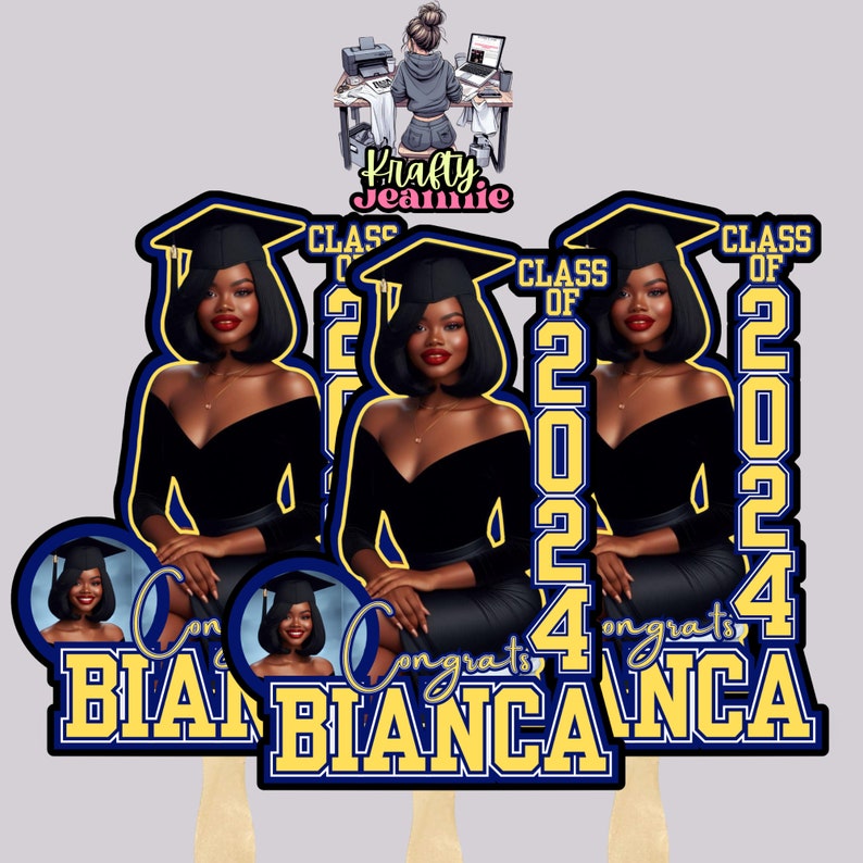 Custom Grad Fans, Graduation Fans, Head on a Stick, Custom Face Fans ...