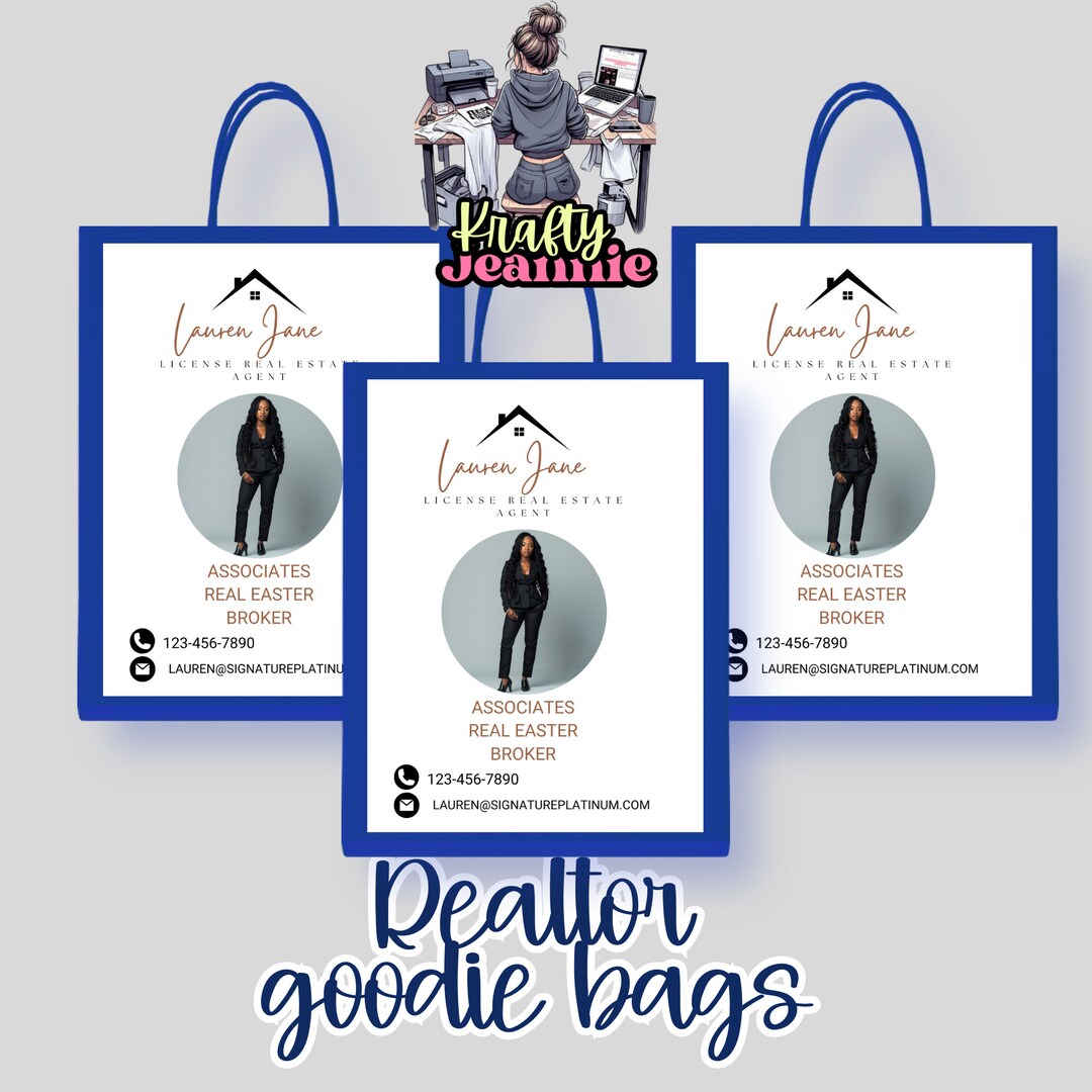 Custom Realtor Goodie Bags Personalized Party Favors Realtor Goodie ...