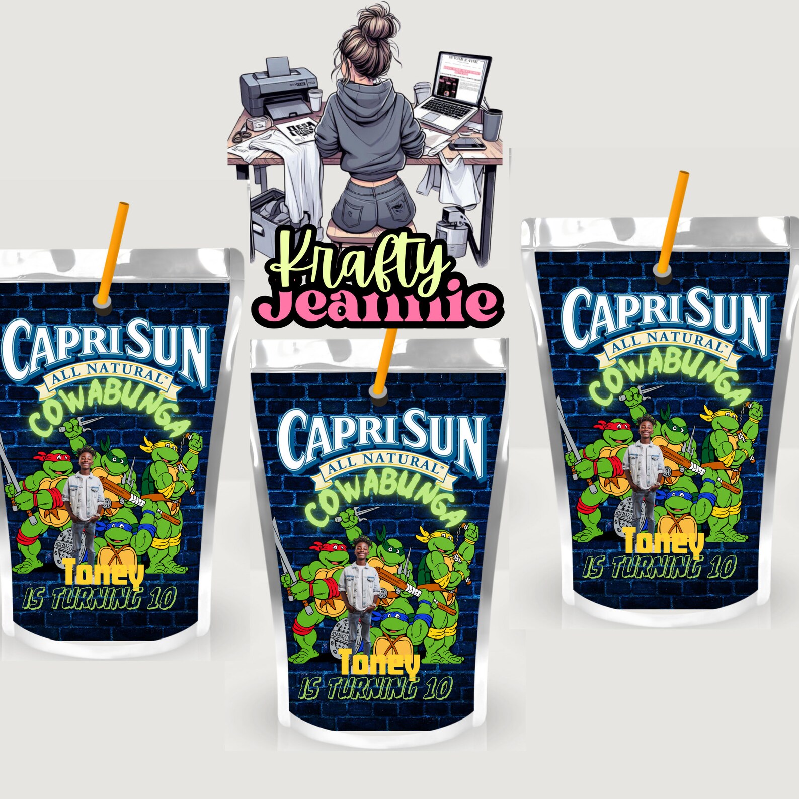 Cowabunga Ninja Turtle Caprisun Juice Pouch Kool-aid Jammers Ninja ...