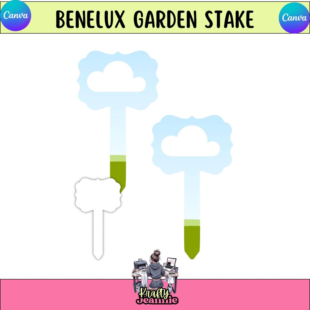 Benelux Garden Stake Sublimation Template: Editable Canva Design ...