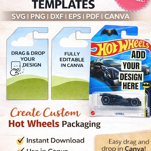 Hot Wheels Style Toy Car Packaging Template | Canva Editable |laser Cut ...