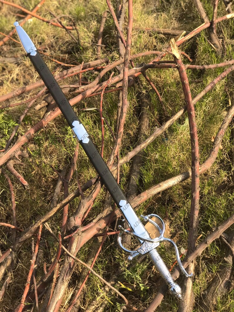 Handmade Damascus Steel Rapier Sword Legend of Zoro Sword Cosplay Sword ...