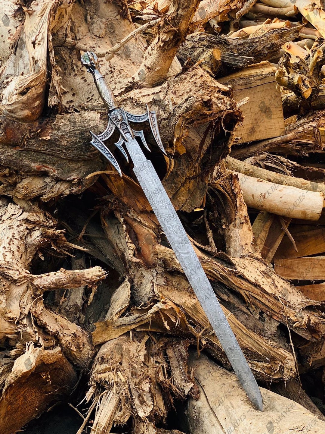 Kit Rae Damascus Luciender Sword Cosplay Sword Viking Long Sword ...