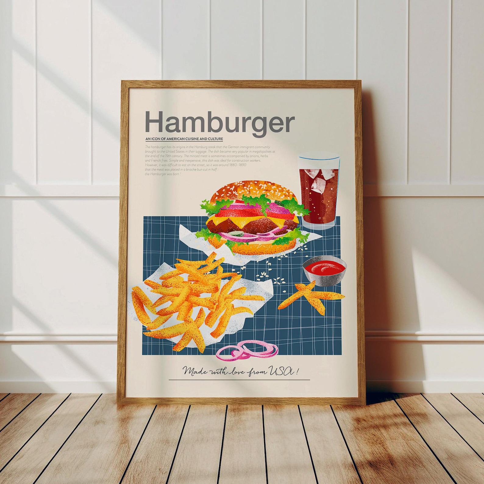 Hamburger Poster, Fast Food Decor, American Cooking, American Food ...