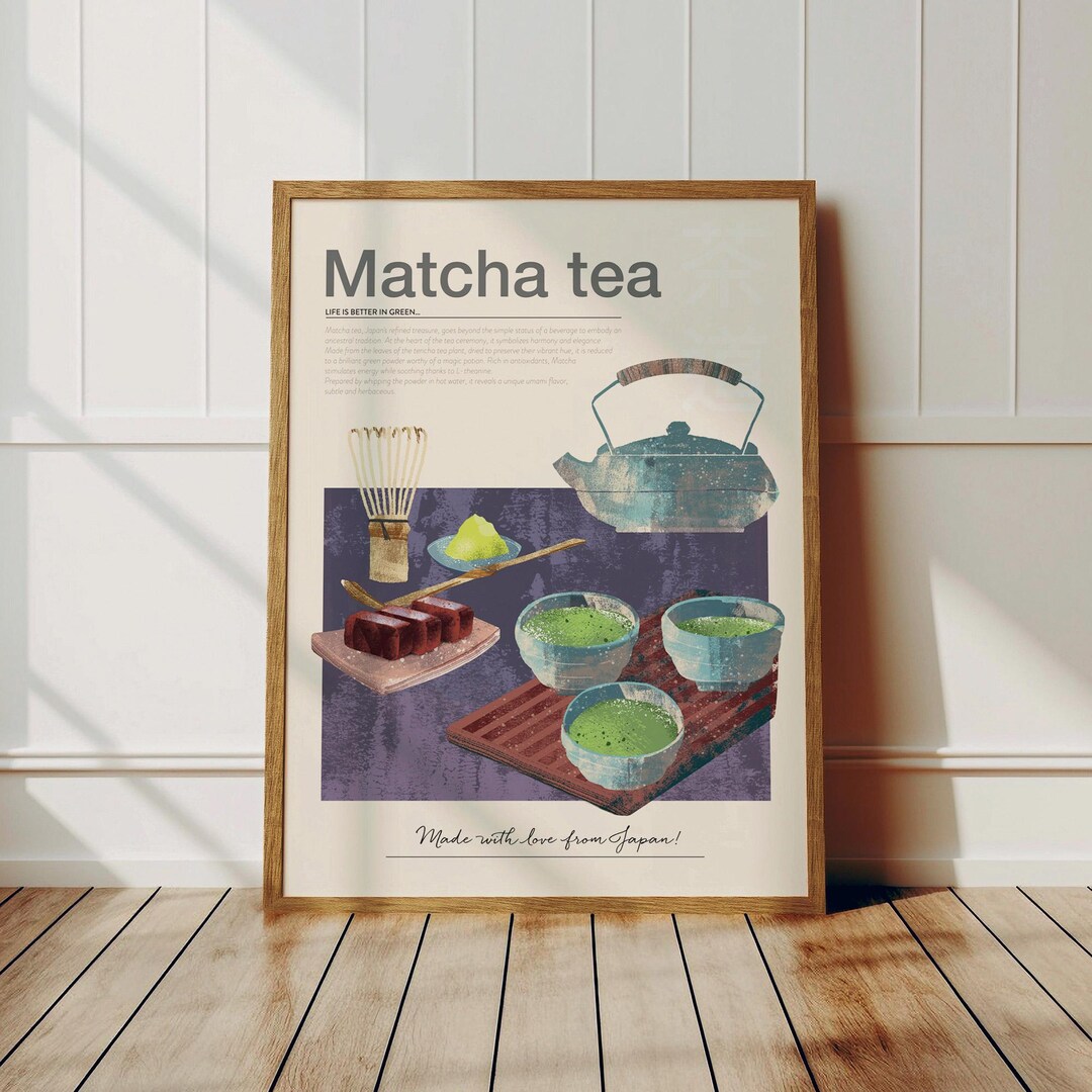 Macha Tea Poster, Japanese Tea Poster, the Art of the Tea Ceremony ...