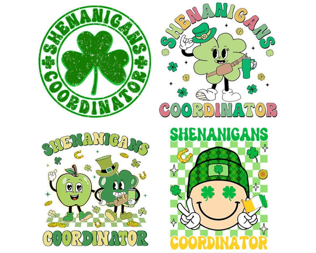 Shenanigans Coordinator Png, St Patricks Day Retro PNG, St Patricks ...