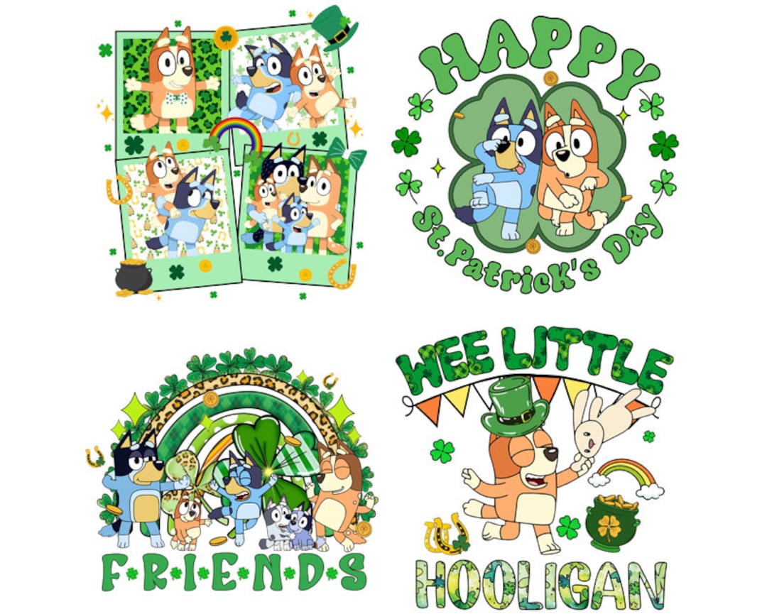 Bluey St Patricks Png, Wee Little Hooligan Png, Happy St Patrick's Day ...