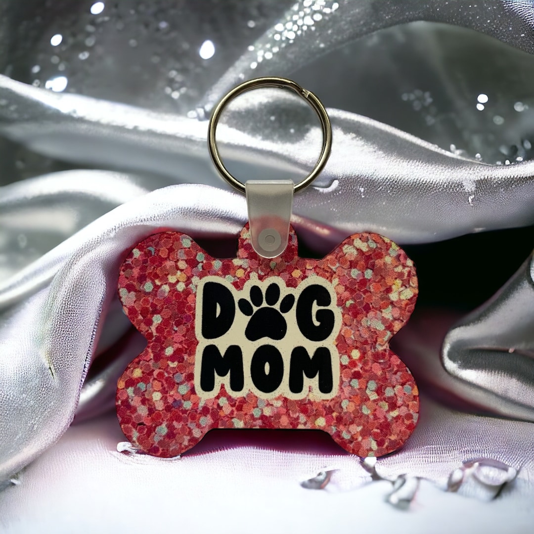 Dog Mom Dog Bone Keychain - Etsy