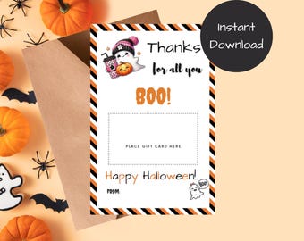 Halloween Gift Card Holder for Teacher Appreciation. DIGITAL FILE. - Etsy