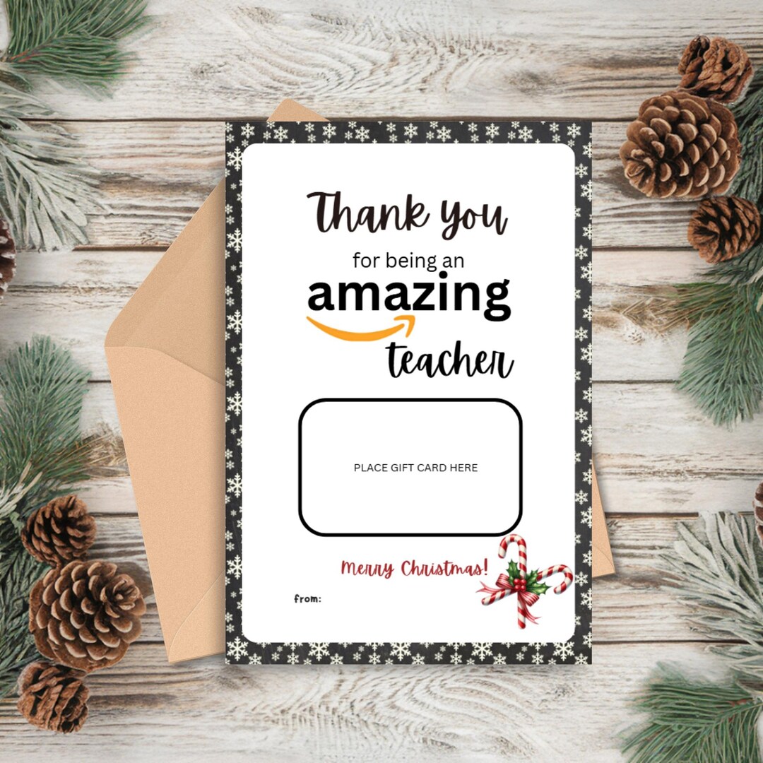 Amazing Teacher Gift Card Holder: Printable PDF Thank You Card, Digital ...