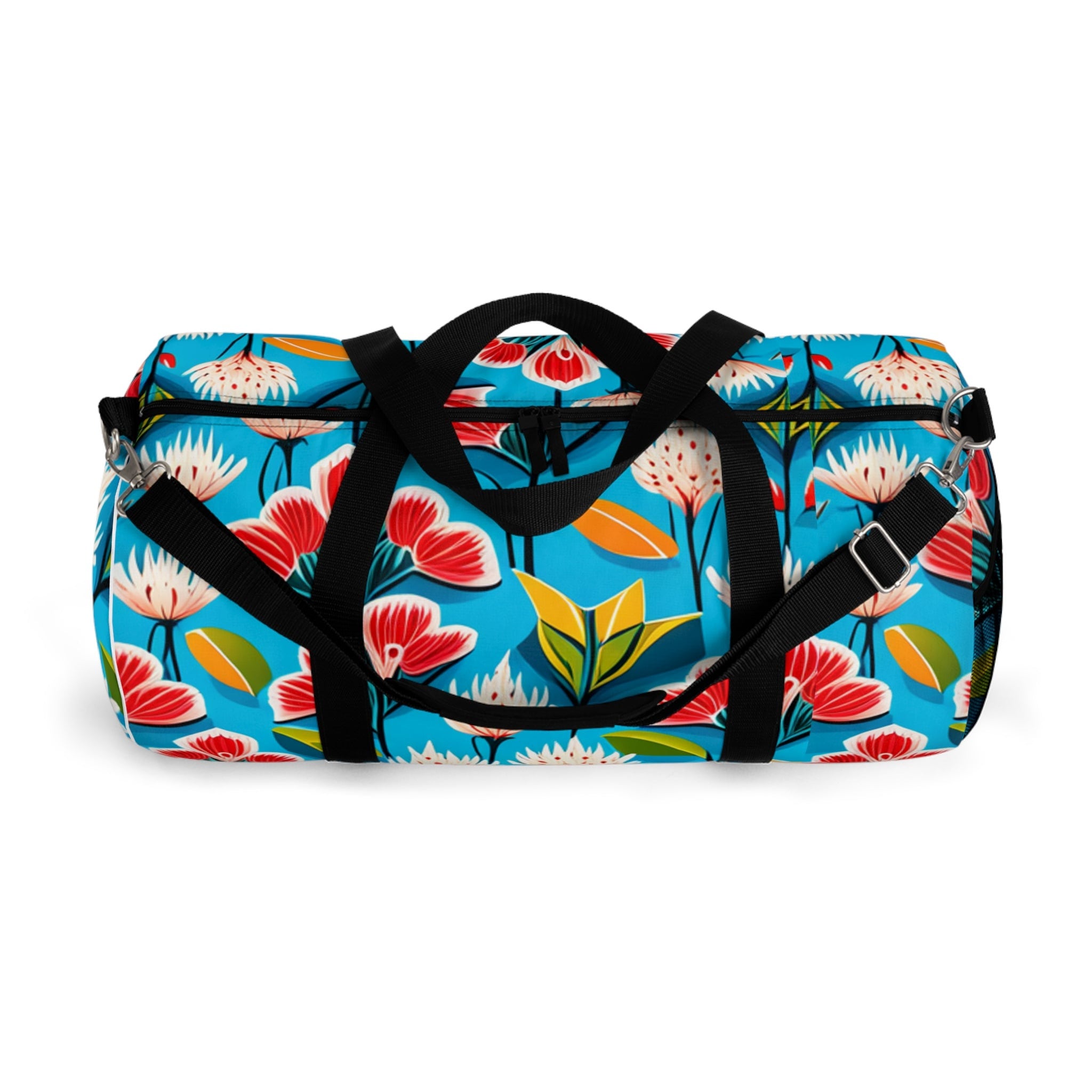 Blue and Red Flower Design Duffel Bag BLUE - Etsy