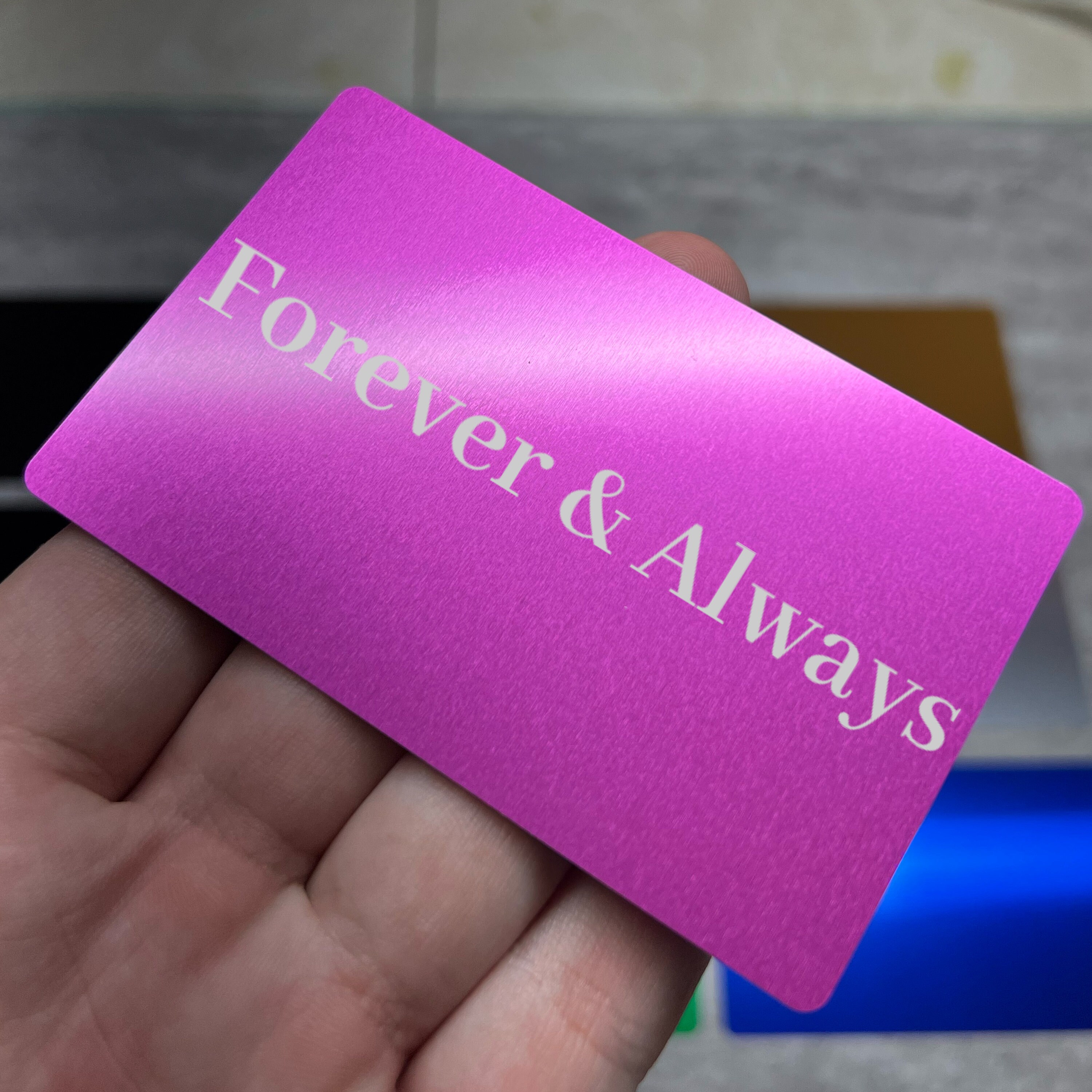 Personalized Metal Wallet Insert Customizable Text/qoute Lazer Engraved ...