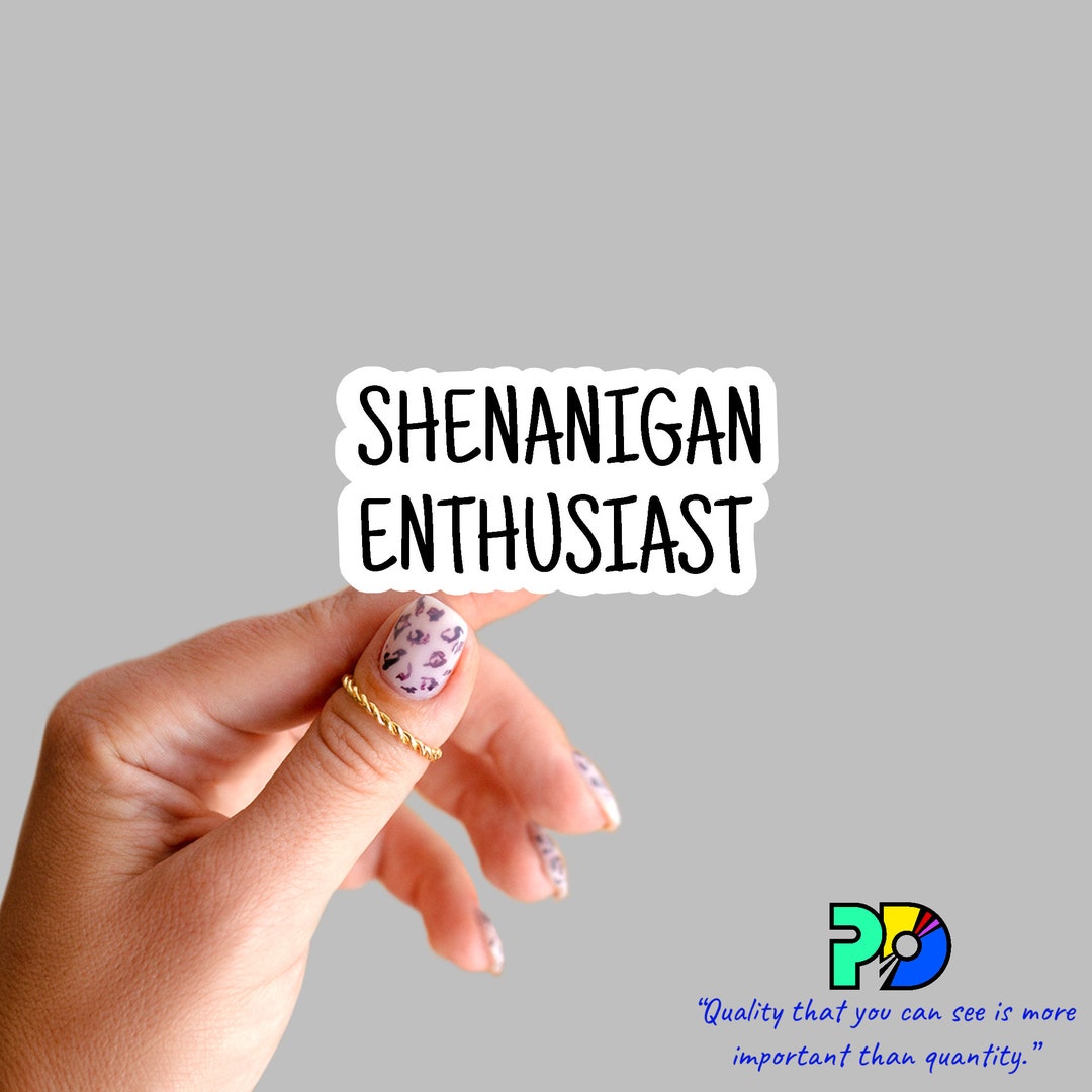 Shenanigan Enthusiast Snarky Quote Stickers, Sarcastic Stickers, Water ...