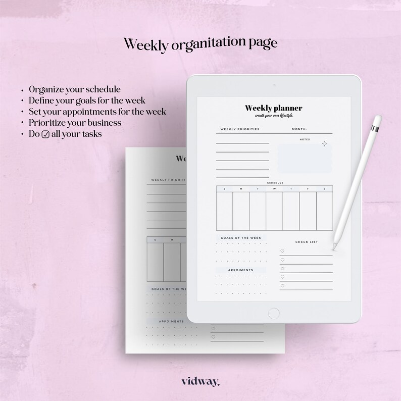 Digital Planner 2024, Digital Planner Goodnotes, Undated, Diary Planner ...