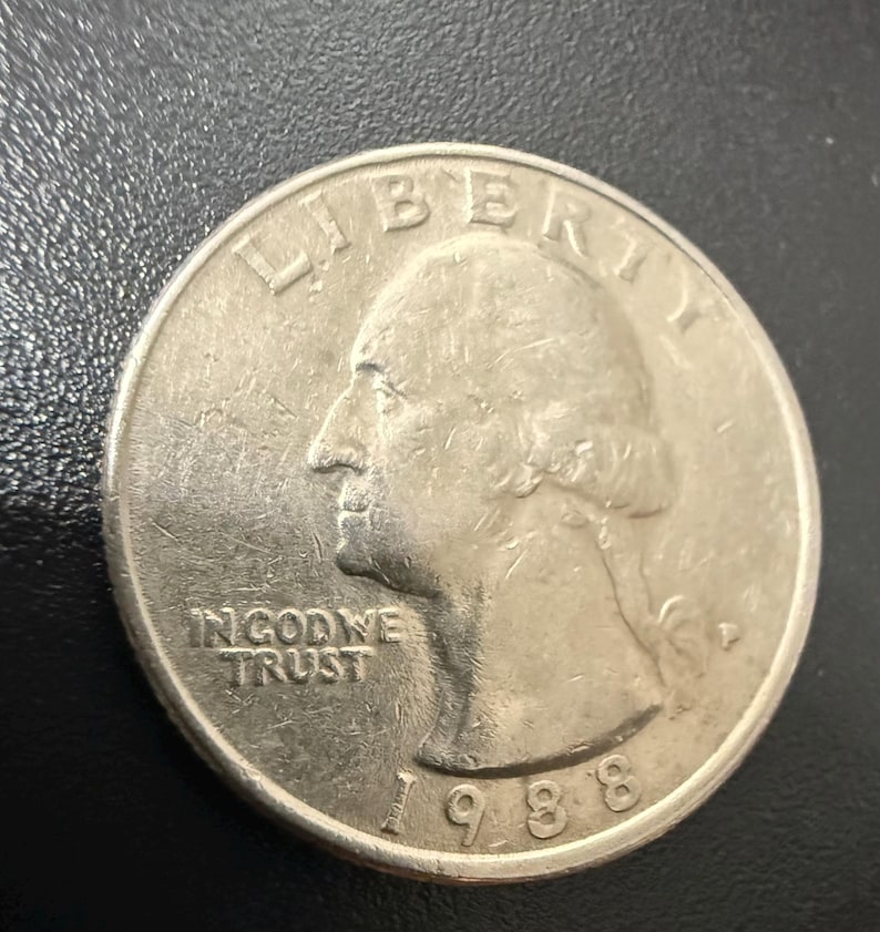 1988 P Washington Quarter Filled in Mint Mark - Etsy