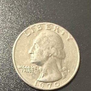 1970-D Washington Quarter Mint Mark Error With Filled Mint, Other ...