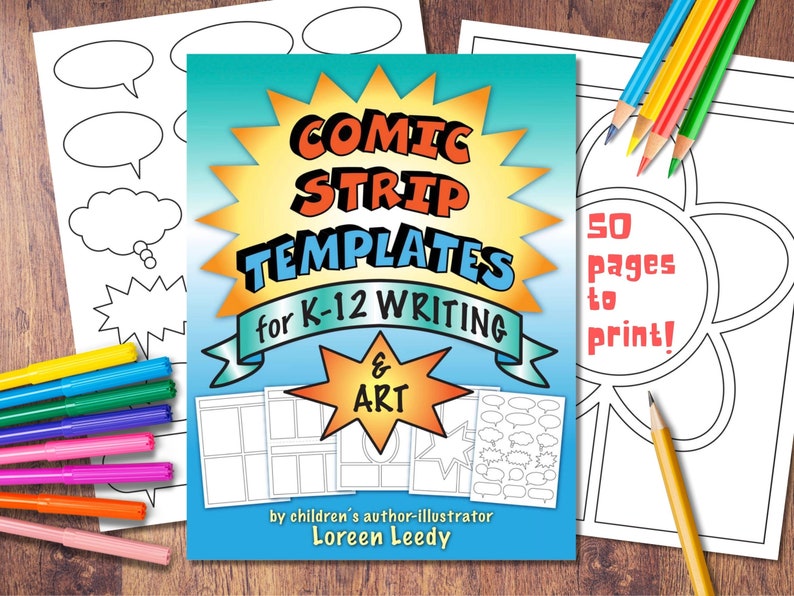 Comic Strip Templates | Comic Book Writing | Homeschool Printables - Etsy