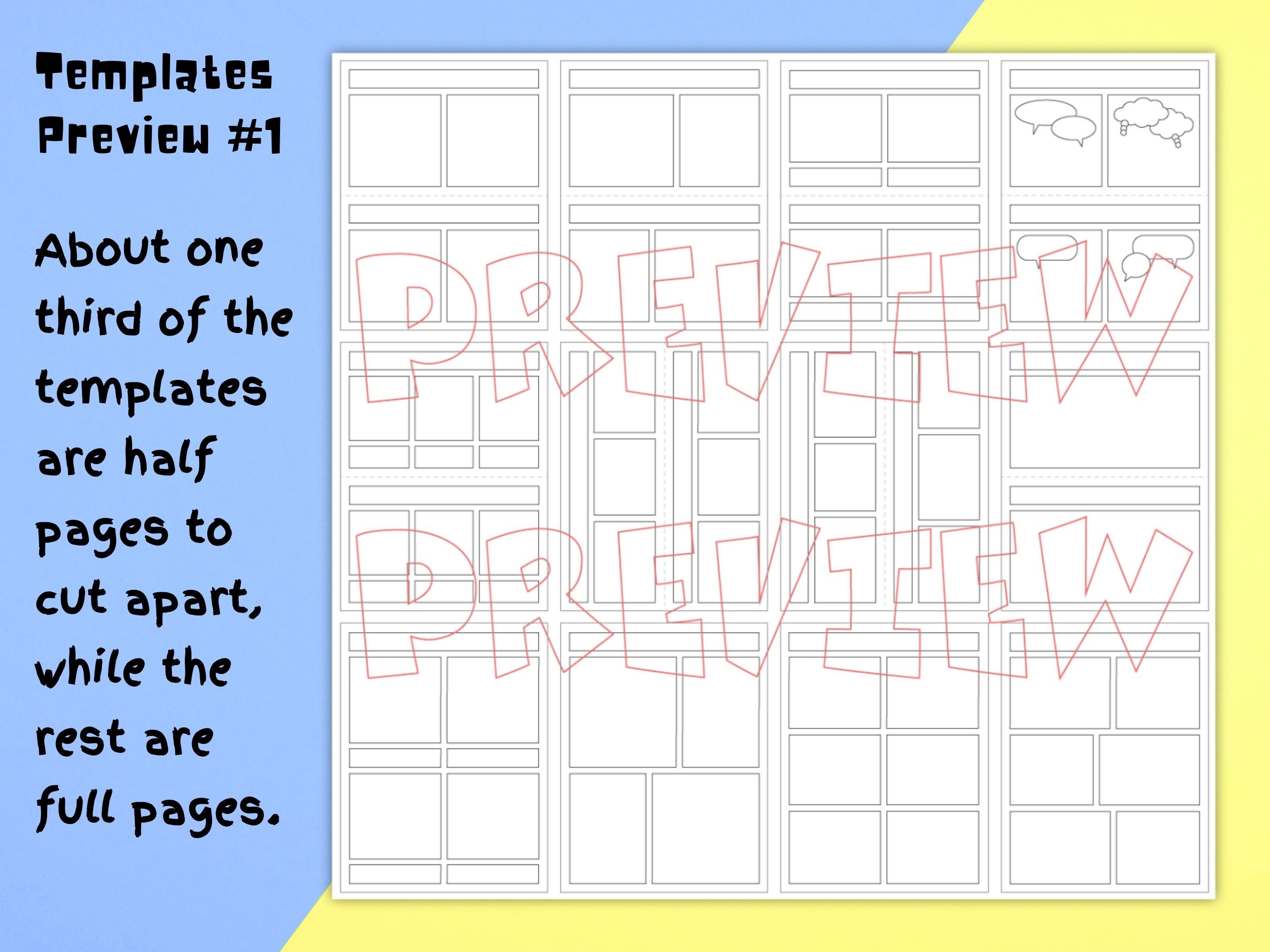 Comic Strip Templates Comic Book Writing Homeschool Printables - Etsy