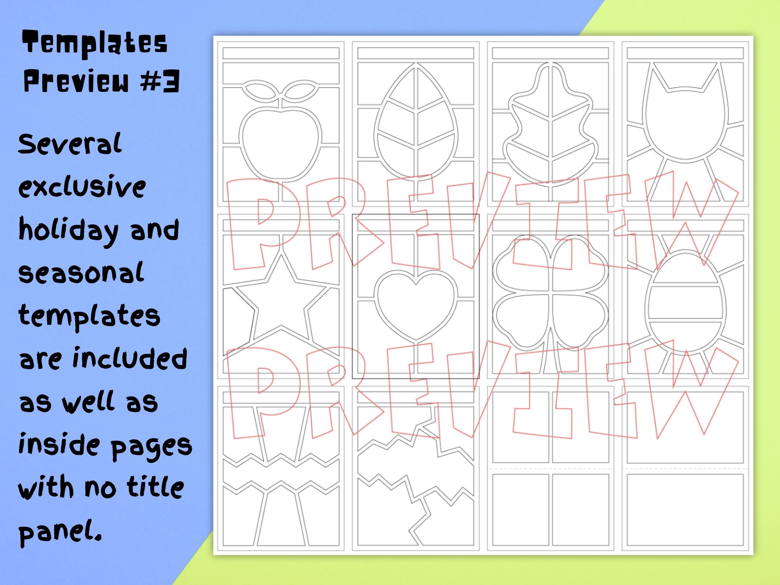 Comic Strip Templates Comic Book Writing Homeschool Printables - Etsy