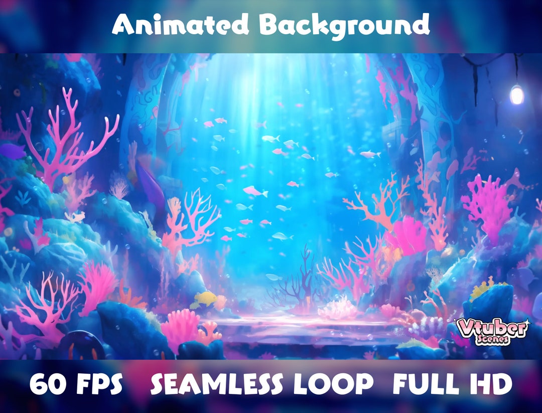 Animated Background for Twitch Underwater Ocean Vtuber Background ...