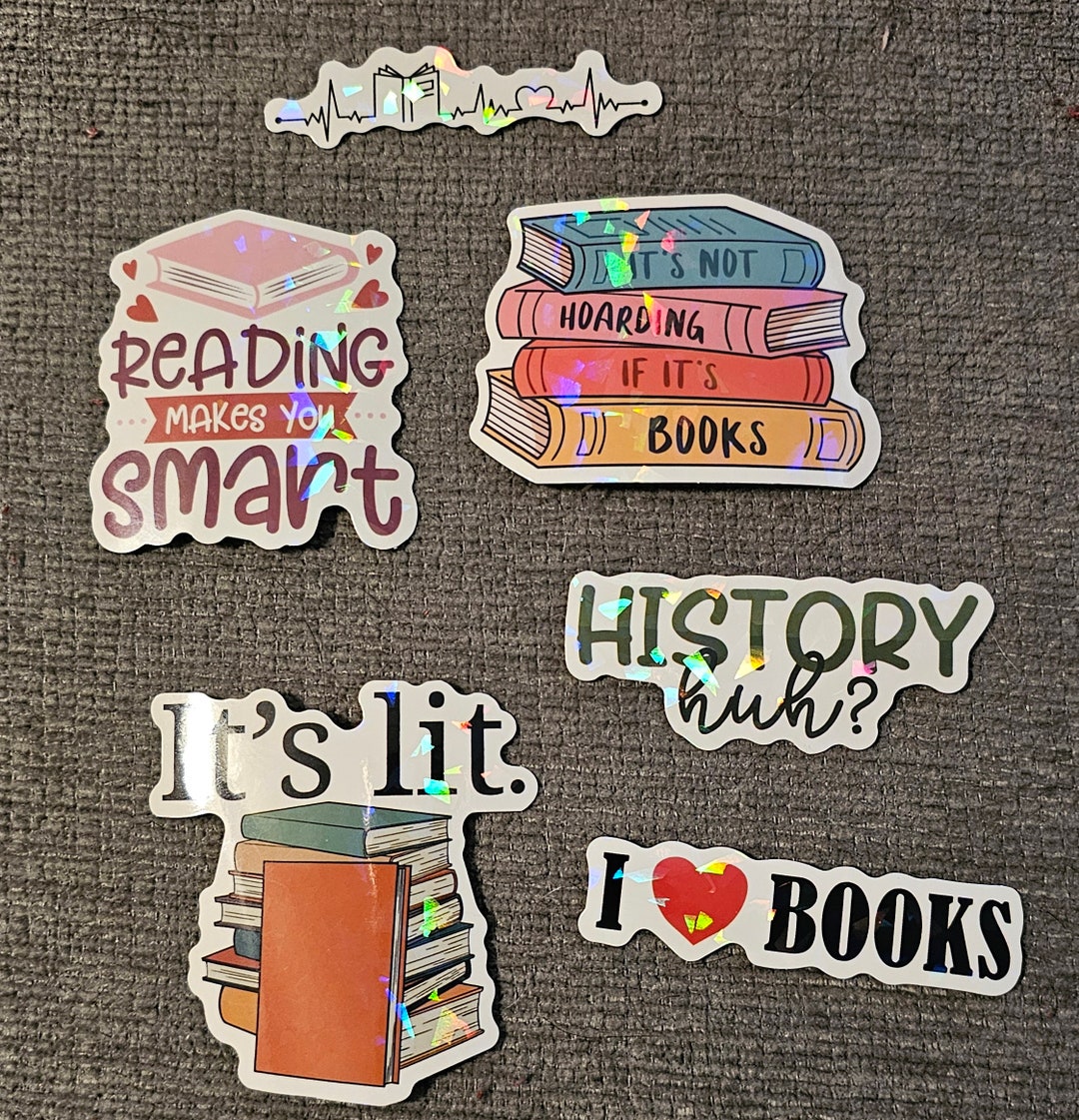 Book Lover Sticker Bundle Reader Stickers Cute Gift Idea Bookworm ...