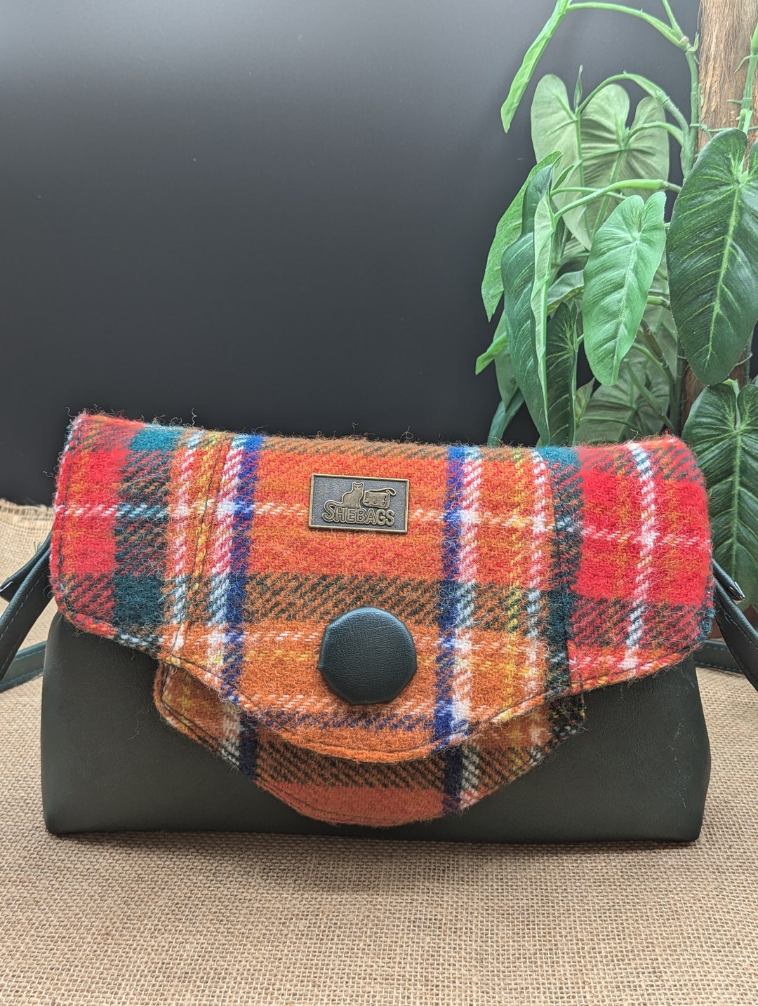 Genuine Harris Tweed Crossbody Purse Handmade Bag Scottish Purse ...
