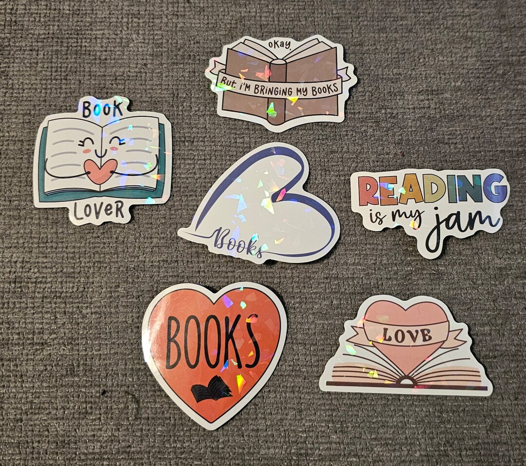 Book Lovers Sticker Bundle Reader Stickers Cute Gift Idea Bookworm ...