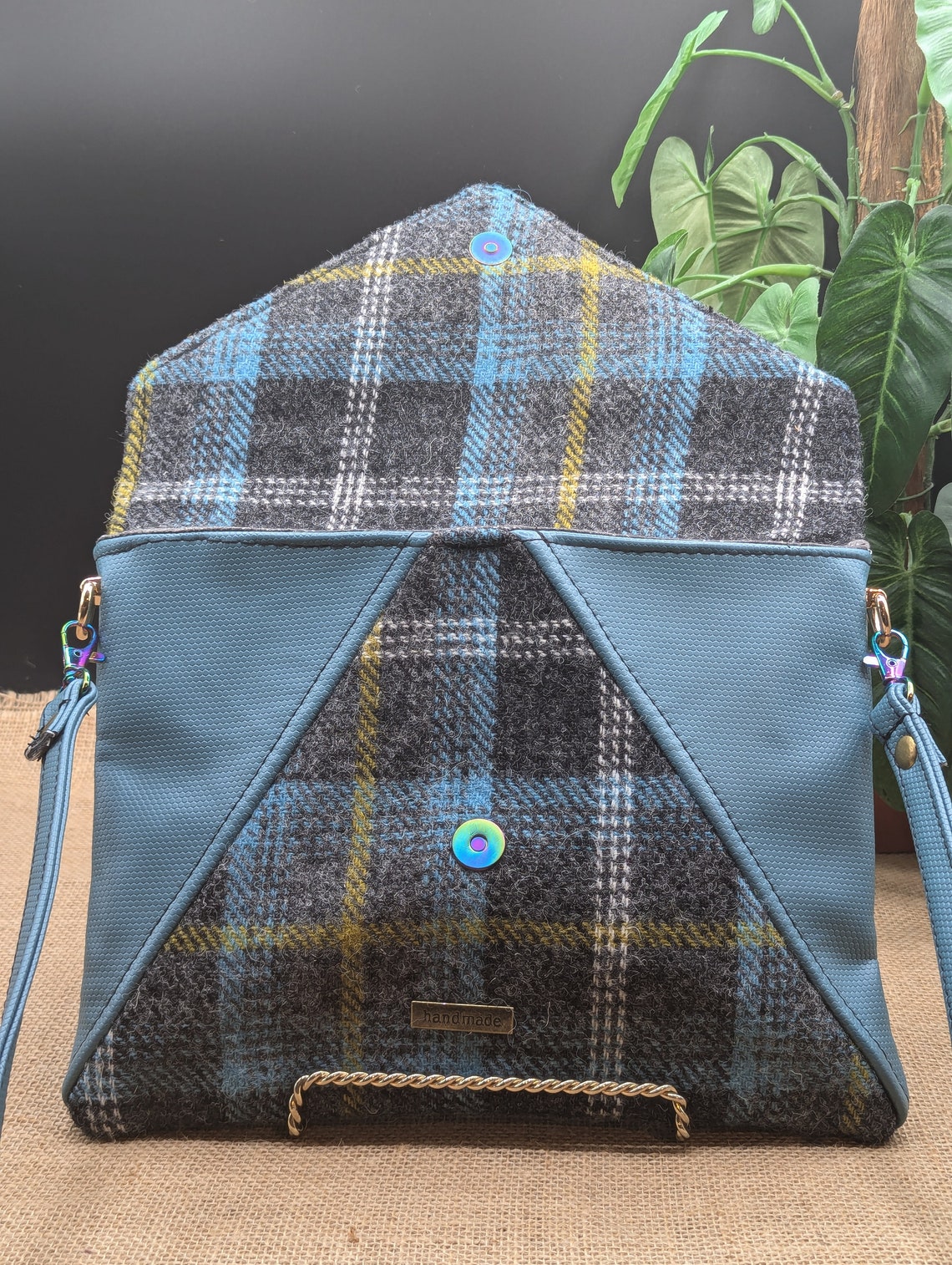 Genuine Harris Tweed Crossbody Purse Handmade Bag Scottish Purse ...